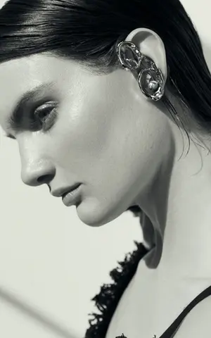 Marina Moscone Spiral Pearl Over Ear Cuff