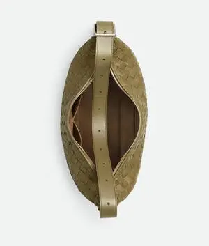Bottega Veneta Intrecciato Deer Small Traveler Hobo Bag - Algae