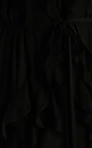 Carolina Herrera Silk Chiffon Midi Dress With Ruffles