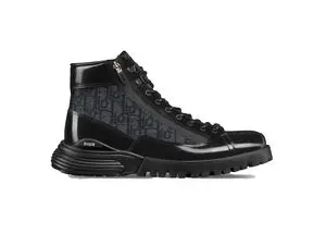 Dior Combat Ankle Boot - Dior Oblique/black