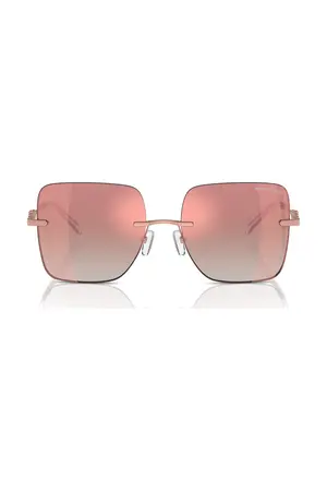 Michael Kors Gradient Mirror Square Frame Sunglasses