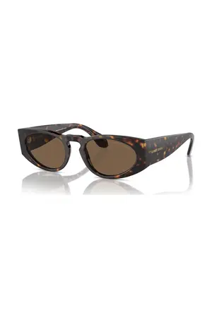 Giorgio Armani Tortoise Rectangle Sunglasses - Brown