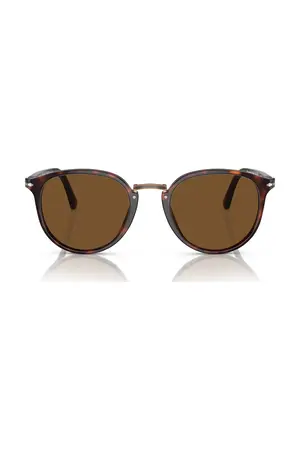 Persol Tortoiseshell Oval Sunglasses - Brown