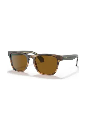 Giorgio Armani Giorgio Armani Tortoiseshell Rectangle Sunglasses Stripe
