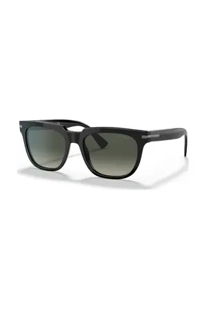 Prada Sunglasses With Pillow Frame And Gradient Lens - Black