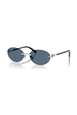 TIFFANY SUNGLASS HUT Oval Sunglasses With Metal Frame - Blue