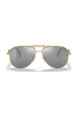 Versace Ve2236 Aviator Sunglasses - Gold