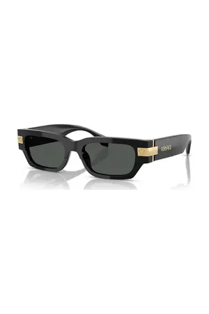 Versace Rectangle Frame Sunglasses - Black