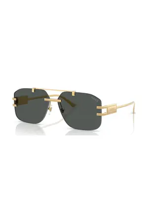 Versace Square Sunglasses With Adjustable Nosepads - Gold