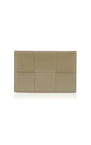 Bottega Veneta Intecciato Leather Card Case - Yellow