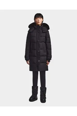Rudsak Quilted Down Puffer With Faux Fur Trim