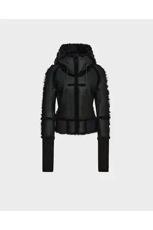 Rudsak Roberta Shearling Bomber Jacket - Black