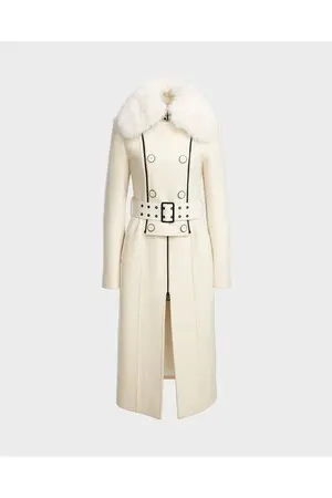 Rudsak Virginie Long Pea Coat - Natural