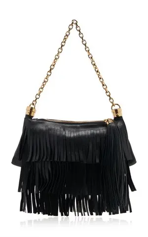 Chloé Foulard Fringed Leather Shoulder Bag