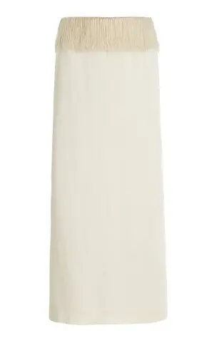 TOTEME Fringed Skirt Ivory