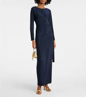 Diane Von Furstenberg Simona Lame Wrap Dress