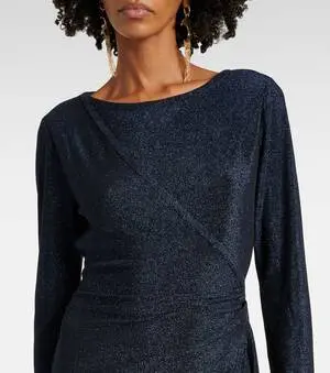 Diane Von Furstenberg Simona Lame Wrap Dress