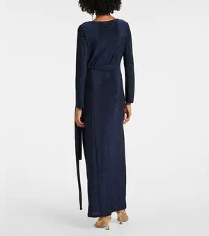 Diane Von Furstenberg Simona Lame Wrap Dress