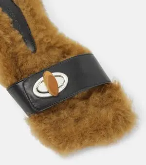 Christopher Esber Turnlock Shearling Mules