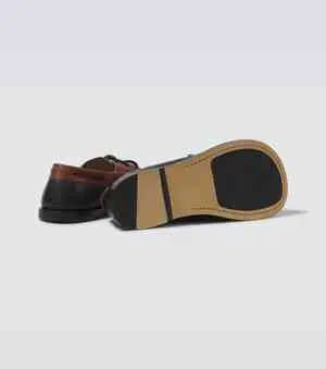 Loewe Campo Leather Boat Shoes