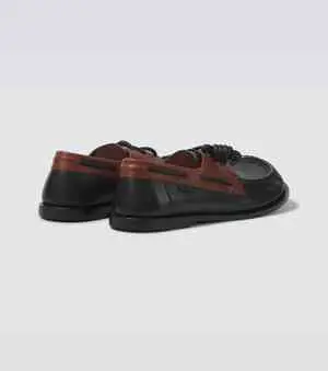 Loewe Campo Leather Boat Shoes