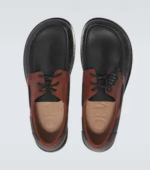 Loewe Campo Leather Boat Shoes