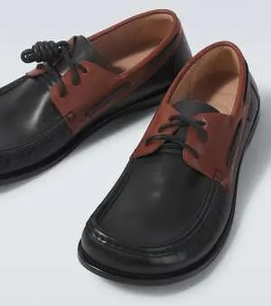 Loewe Campo Leather Boat Shoes