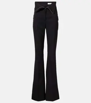 Alexander McQueen High-rise Flared Wool Pants