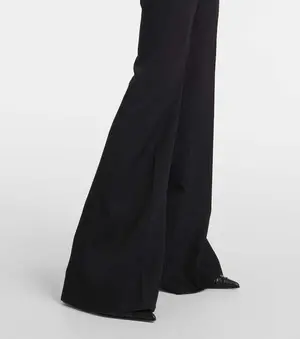 Alexander McQueen High-rise Flared Wool Pants