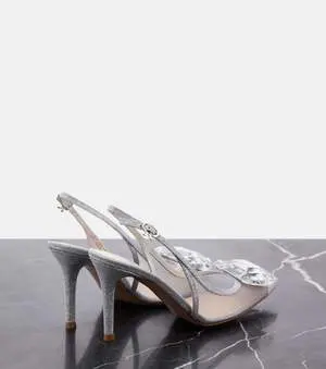 GIANVITO ROSSI Jaipur Mesh Slingback Pumps