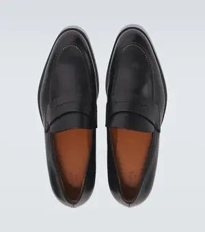 Zegna Leather Penny Loafers