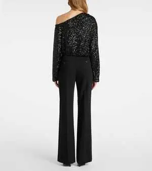 Diane Von Furstenberg Belle Sequined Asymmetric Top