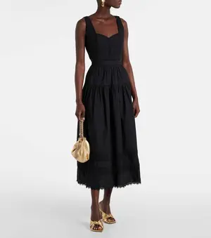 Ulla Johnson Isadora Cotton Poplin Bustier Dress