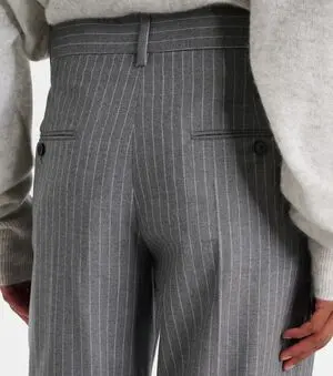 Isabel Marant Étoile Ritana Pinstripe Wool Tapered Trousers