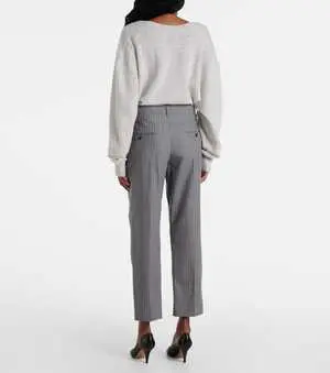 Isabel Marant Étoile Ritana Pinstripe Wool Tapered Trousers