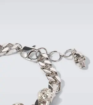 Alexander McQueen Embellished Chain Bracelet - Silver