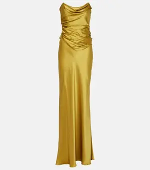 THE SEI Silk Satin Bustier Gown