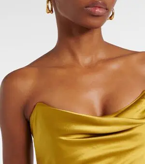 THE SEI Silk Satin Bustier Gown