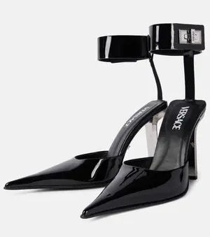 Versace Patent Leather Slingback Pumps