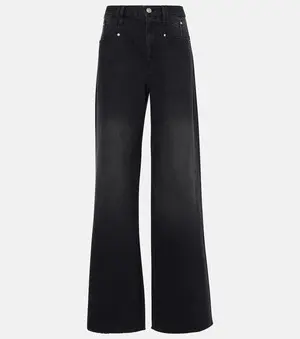 Isabel Marant Étoile Lemony Wide-leg Jeans - Black