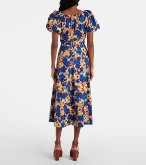 Ulla Johnson Imara Floral Cotton Poplin Midi Dress