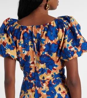 Ulla Johnson Imara Floral Cotton Poplin Midi Dress