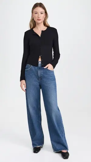 LESET Lauren Classic Cardigan - Black