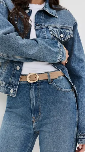 B-low The Belt Greyson Mini Suede Belt - Sable Gold