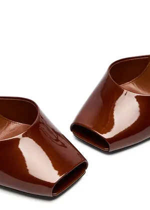 Saint Laurent La Scandale 110 Patent Leather Sandals