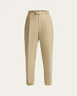 Bottega Veneta Light Cotton Pleated Trousers - Grey