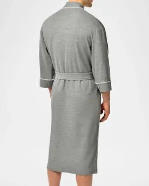 Majestic International Apos;s Waffle Knit Kimono Robe - Fog