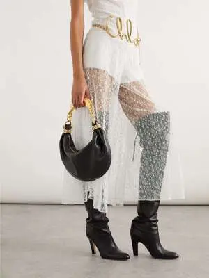 Chloé Bracelet Embellished Textured-leather Shoulder Bag