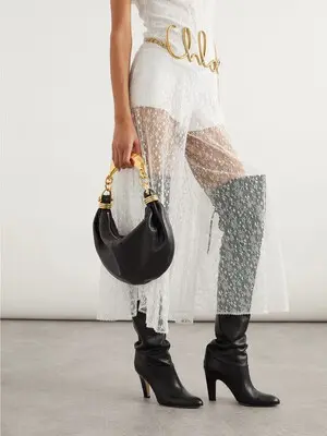 Chloé Bracelet Embellished Textured-leather Shoulder Bag