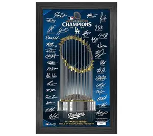 HIGHLAND MINT Dodgers 2024 World Series Trophy Ignature Frame - One-color